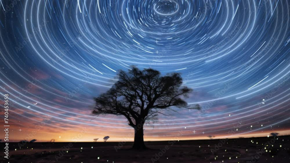 a mesmerizing astrophotography image of galactic echo. seamless looping ...