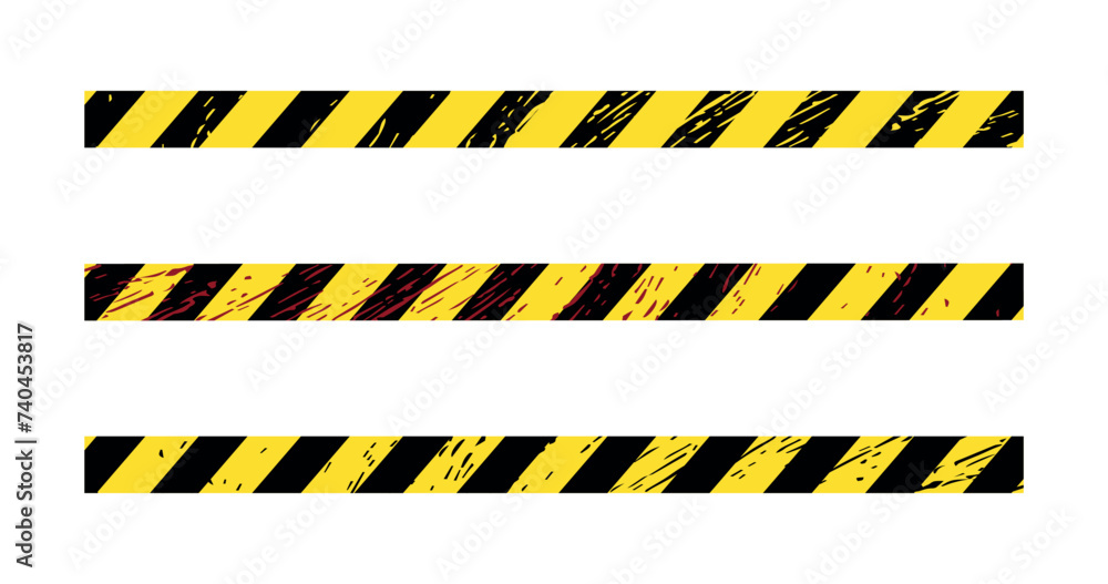 Do not go beyond the black and yellow tape. Criminal case, blood ...