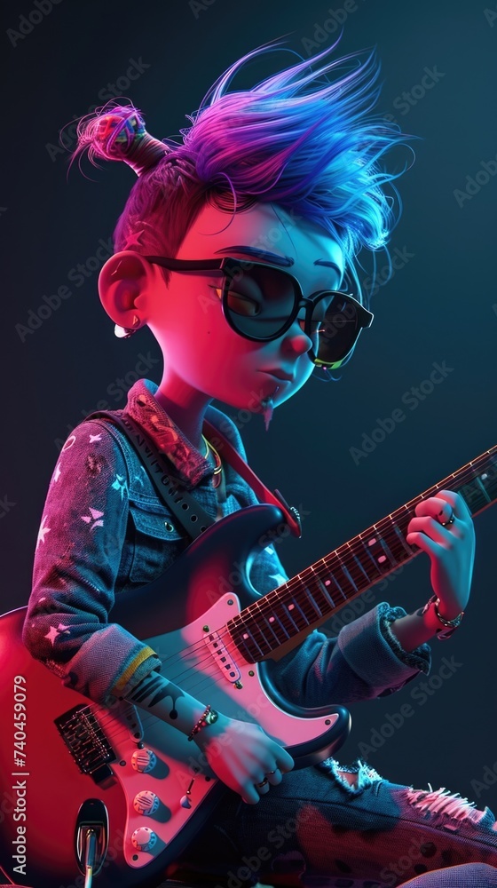Cartoon digital avatar of Ryan the Rockin Rhythmatist Stock ...