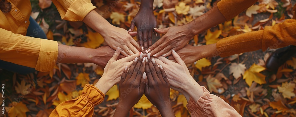 Diverse hands unite in solidarity, showcasing the power of inclusion ...