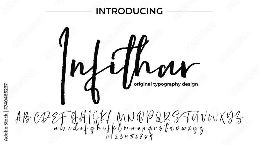Infithar Font Stylish brush painted an uppercase vector letters ...