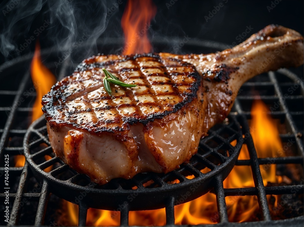 The sizzling fire dances beneath a succulent mixed grill of smoky ...