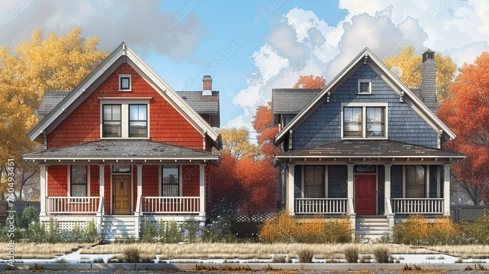 An infographic comparing two homes side by side: a traditional house ...