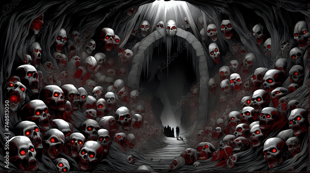 A horrifying subterranean space where the ground is paved with human ...