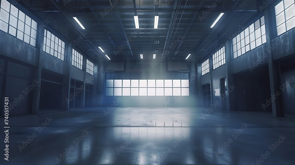 Empty building background. Empty industrial building. Empty industrial ...