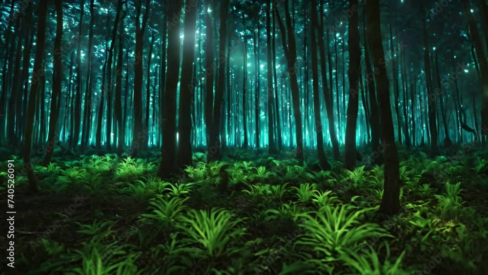 a dense forest teeming with vibrant green plants under the canopy The ...