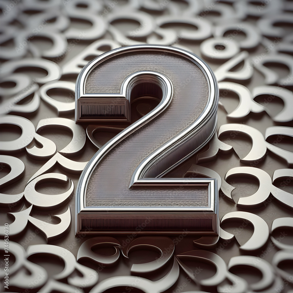 number two on background. Symbol 2 . Invitation for a birthday party ...