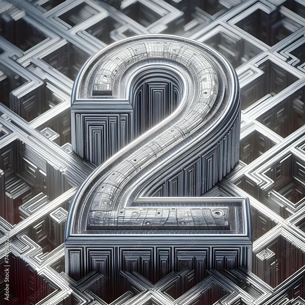 number two on background. Symbol 2 . Invitation for a birthday party ...