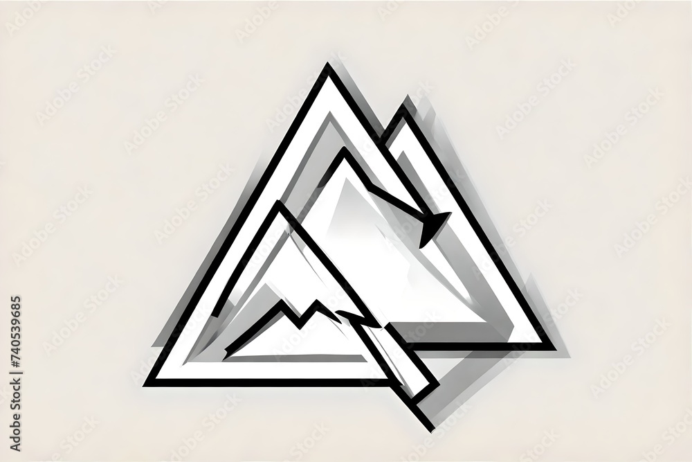 triangle shape arrow black outline icon design graphic symble element ...