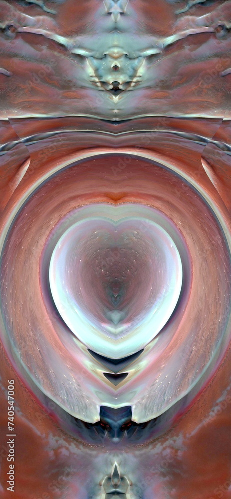 Symmetrical Abstract Composition Imitating The Female Sex Imitating Female Genitalia Visual