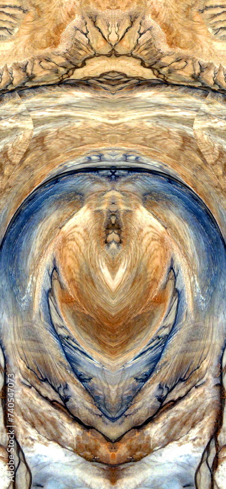 Symmetrical Abstract Composition Imitating The Female Sex Imitating Female Genitalia Visual