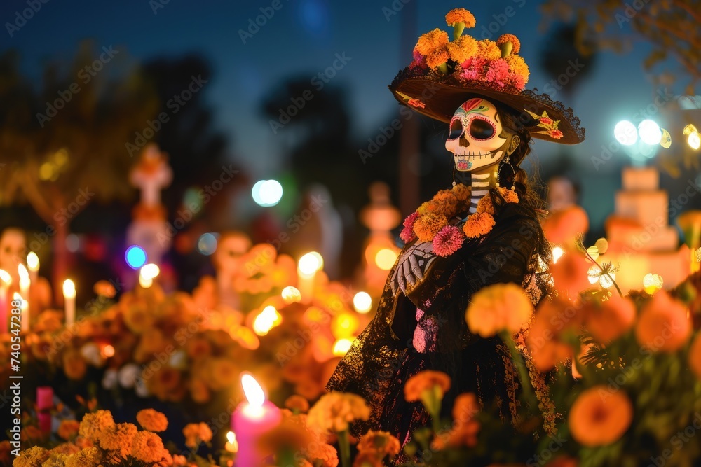 La Catrina A Majestic Symbol of Dia de los Muertos Celebration of Life ...