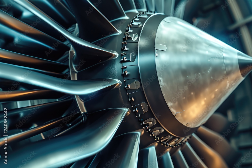 This close-up photo captures the intricate details and powerful motion ...