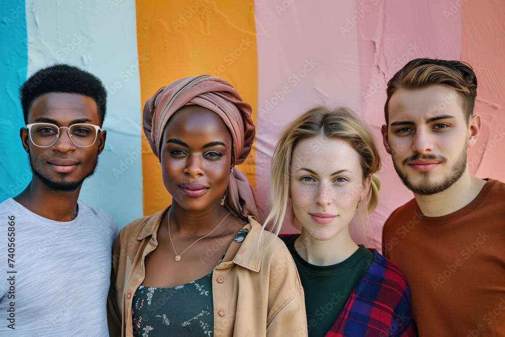 Group of friends. A slide background for showcasing diversity, equity ...