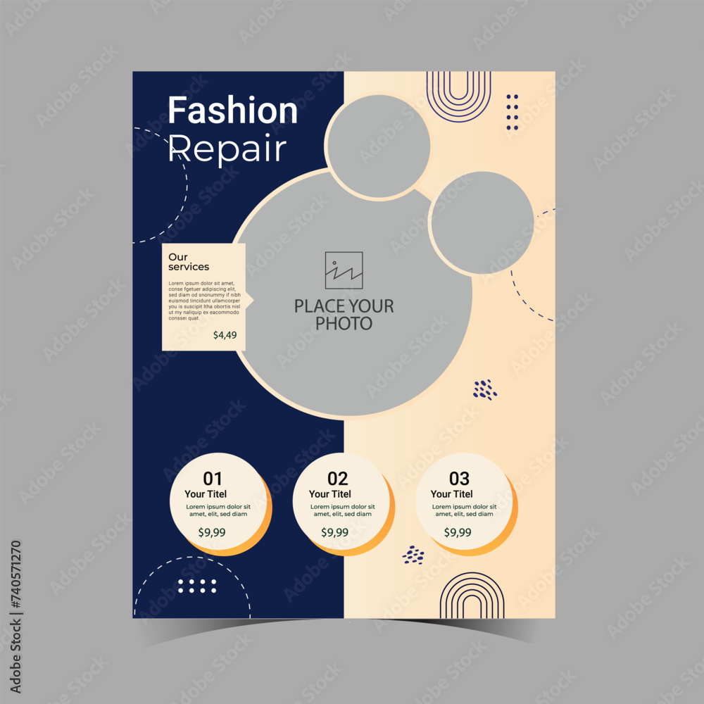 Fashion Flyer Design Template, Minimalist Flyer Layout, Modern vector ...