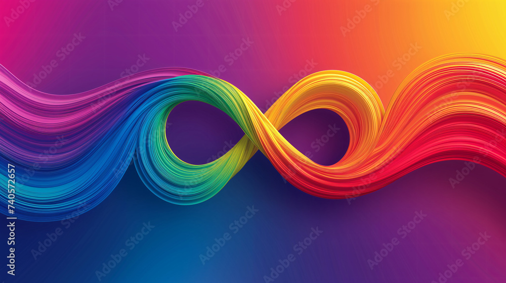 Abstract colorful bright banner for neurodiversity month celebration ...
