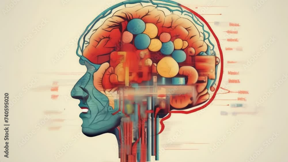 A diagram of the components of the human brain and their functions ...