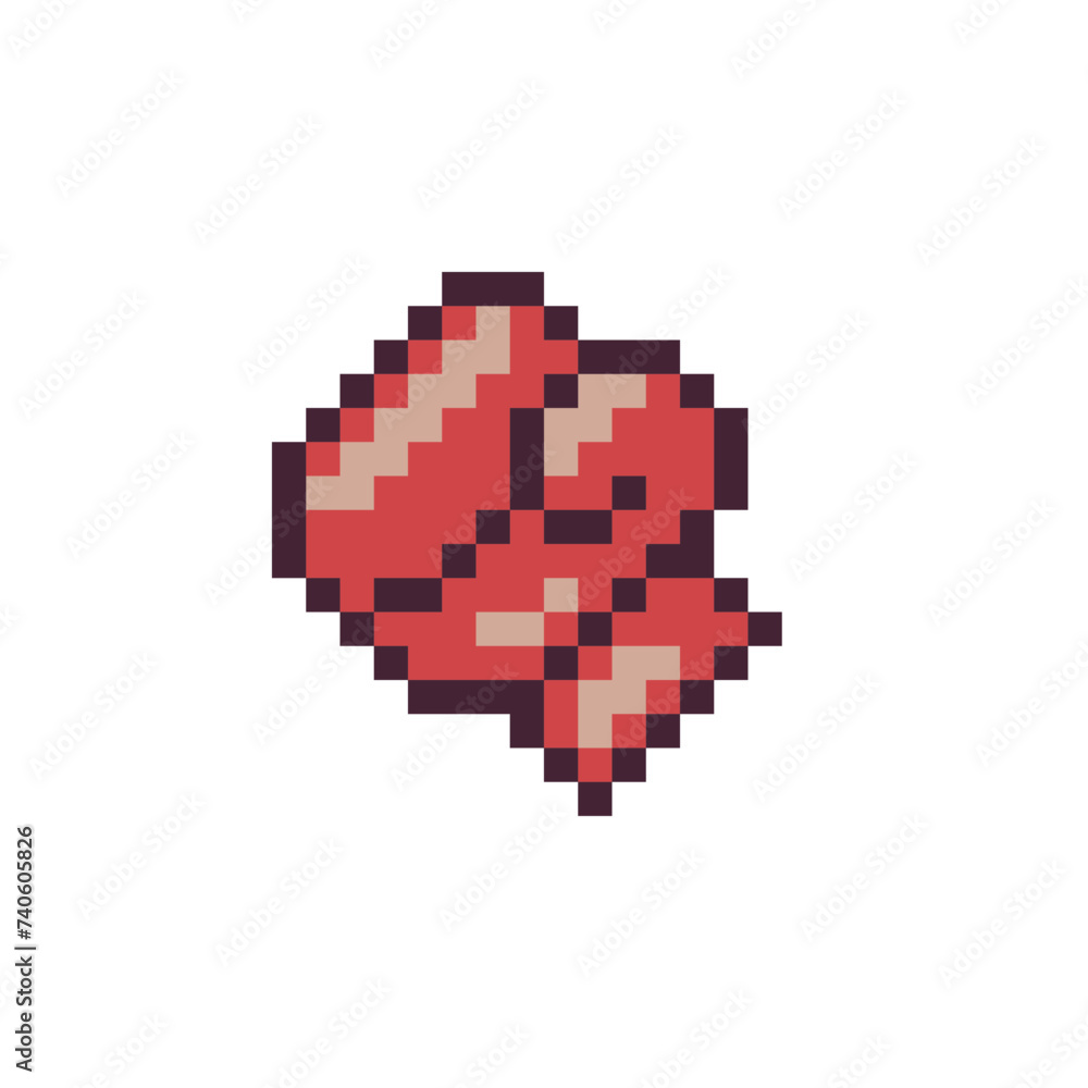 Boxing glove emoji, pixel art style icon. Achievement logo. 8-bit ...