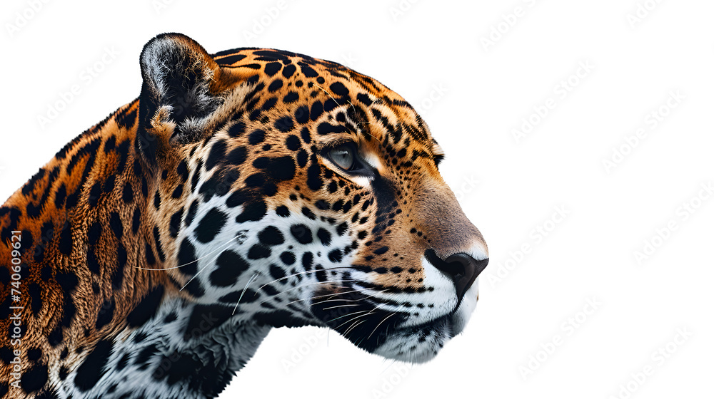 Jaguar's aggressive side profile, the detailed features of its face ...