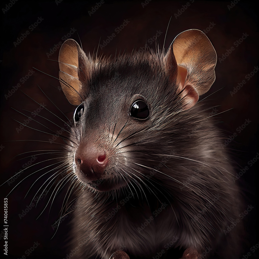 Elegant Rat Portrait in Professional Studio Photoshoot Stock Photo ...