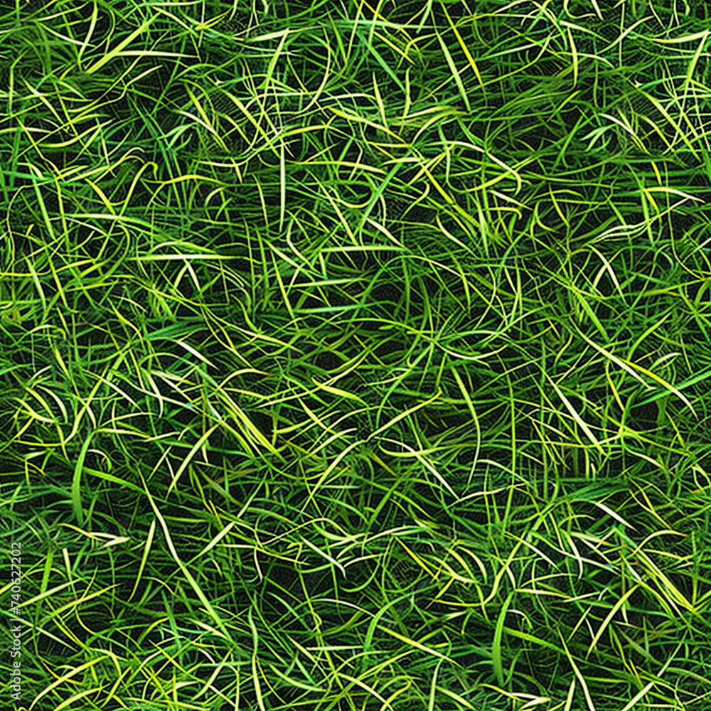 Seamless green grass texture for high-quality background, realistic ...