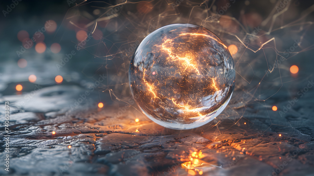 Artificial shell, glass interior, glass top, mesmerizing, phenomenon ...