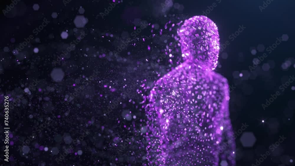 Vidéo Stock 3D rendered depiction of a digital avatar, perfectly usable ...