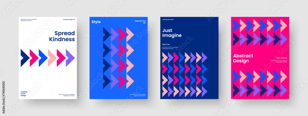 Abstract Book Cover Layout. Geometric Business Presentation Template ...