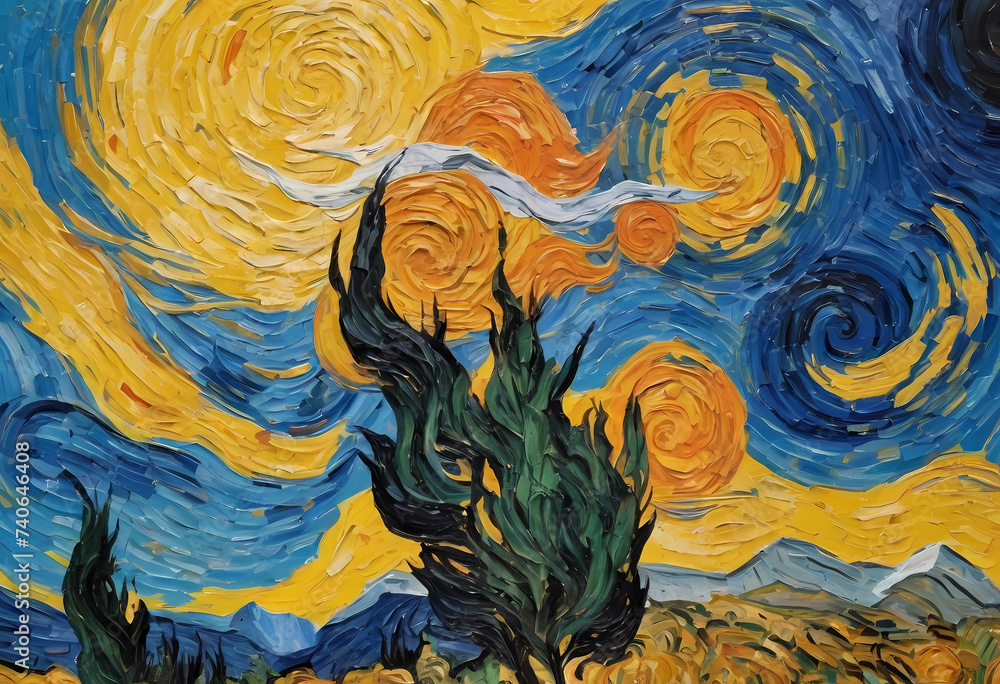 Starry Night Reimagined Van Gogh's Iconic Masterpiece in a Future ...