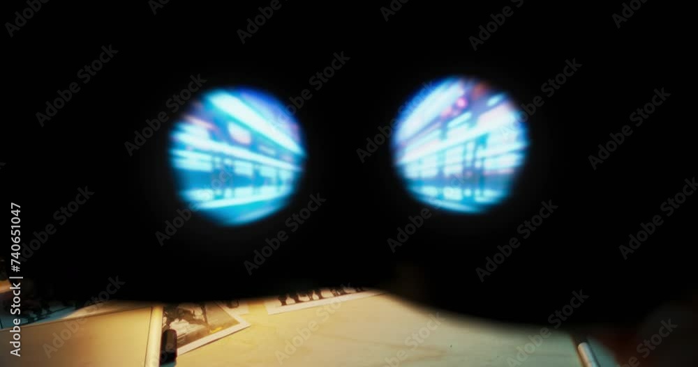 Anonymous Person Putting On a Virtual Reality Headset at Home. User ...