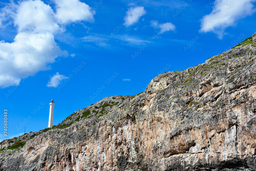 Punta Meliso and the lighthouse of Santa Maria di Leuca built in 1864 ...