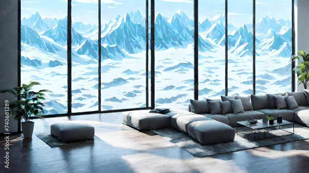 luxury living room, animated virtual background, stream overlay loop ...