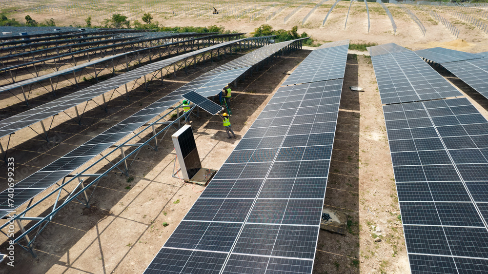 Solar farm with fixed structure and bifacial module very big project ...
