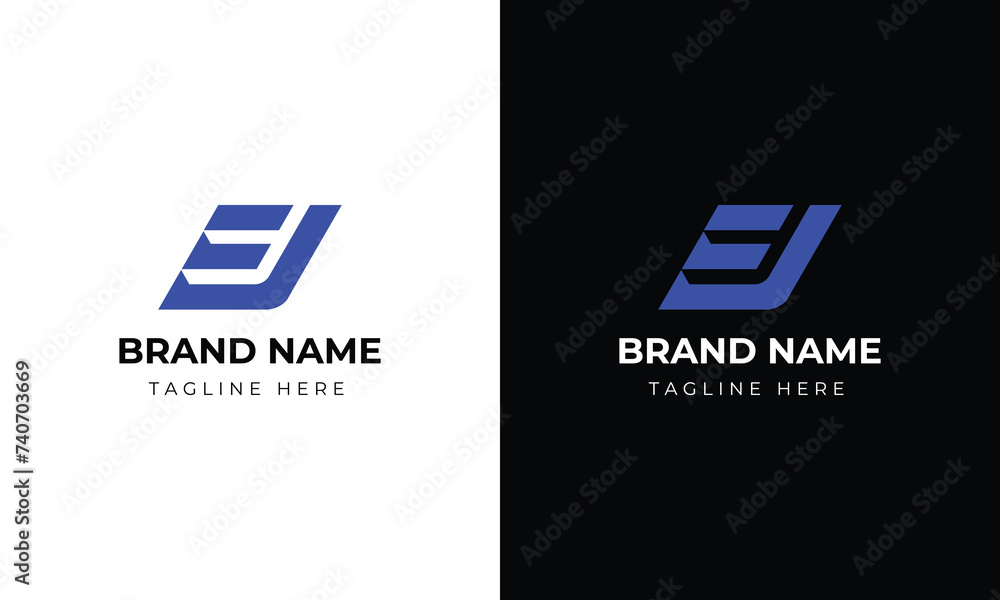 Vecteur Stock Minimal Innovative Initial EJ logo and JE logo. Letter E ...