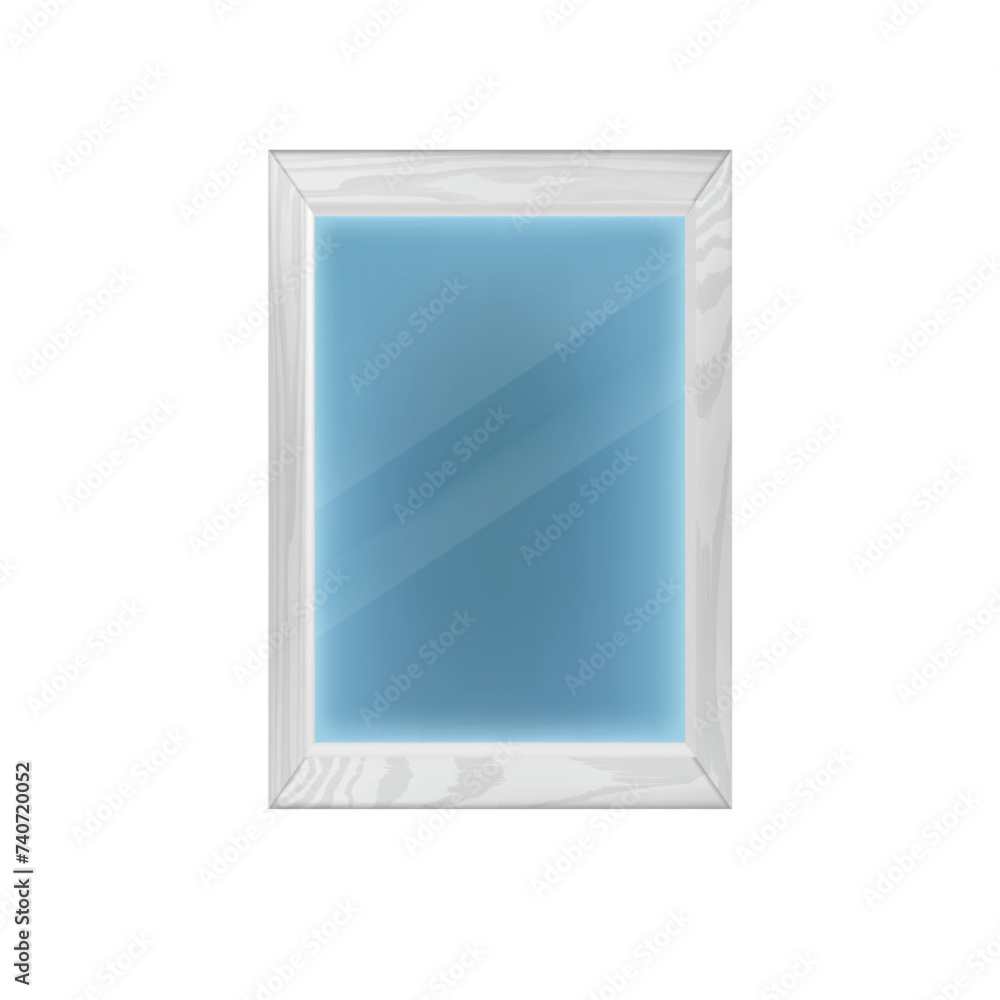 Realistic Detailed 3d Mirror Vertical Rectangular Reflective Surface ...