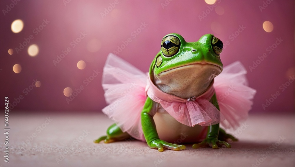 A graceful true frog embraces its inner ballerina on a leap day in ...