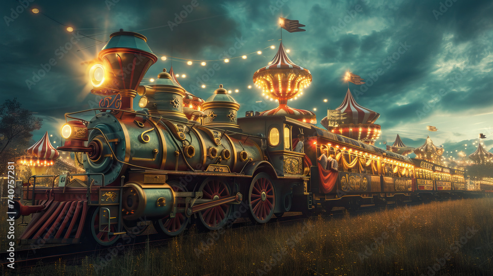Surreal Circus Train: Surreal Transportation Design. Circus Train with ...