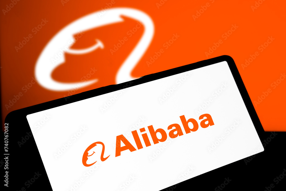 Dhaka, Bangladesh- 11 March 2024: Alibaba logo is displayed on ...