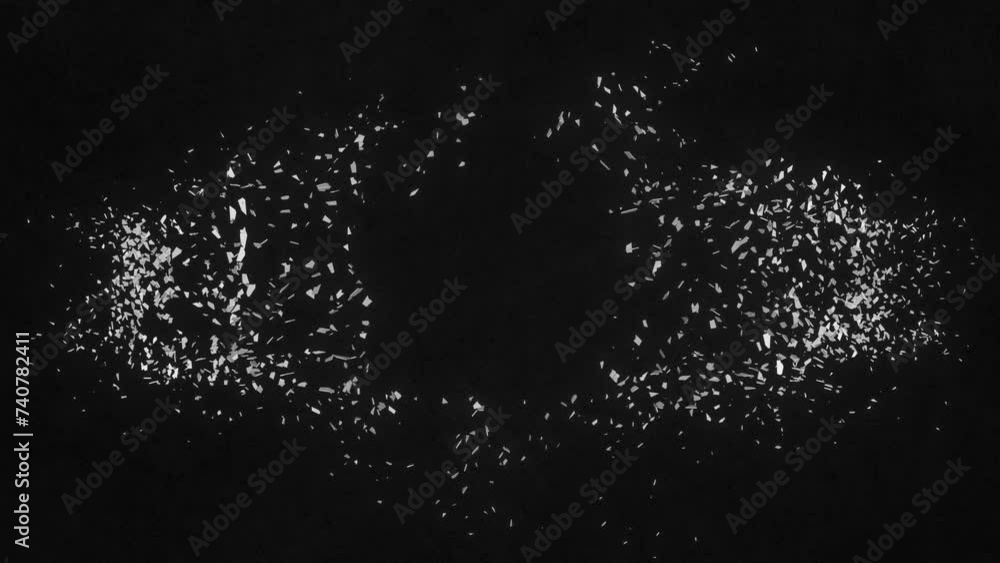 Shattered Word Illness. Explosion fractured loop animation. Alpha ...