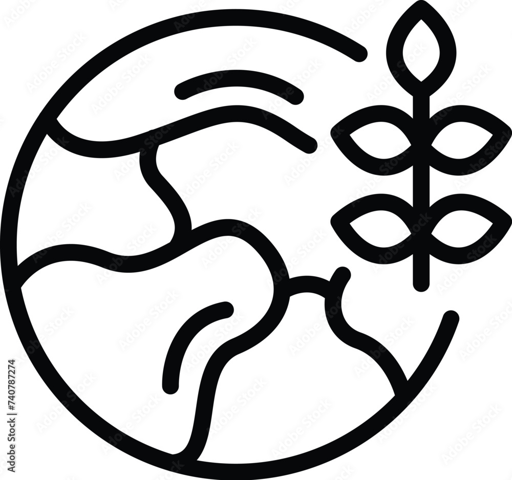 Worldwide famine icon outline vector. Global hunger problem. Food ...