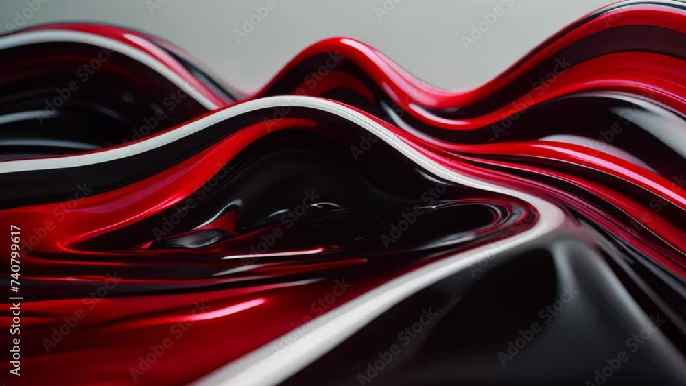 Vidéo Stock series of glossy, undulating shapes with a smooth texture ...