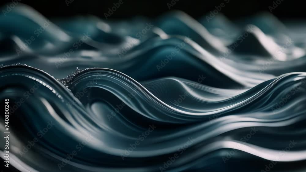 elegant, wavy structures that resemble liquid or fabric waves. The ...