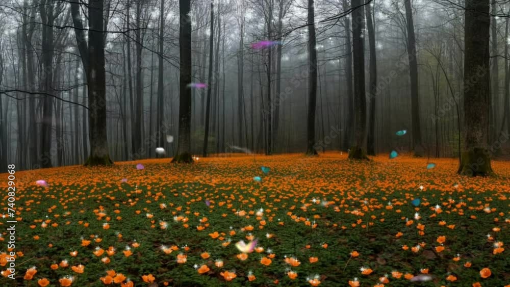 tulip field in spring, 4k, generative Ai, background, seamless looping ...