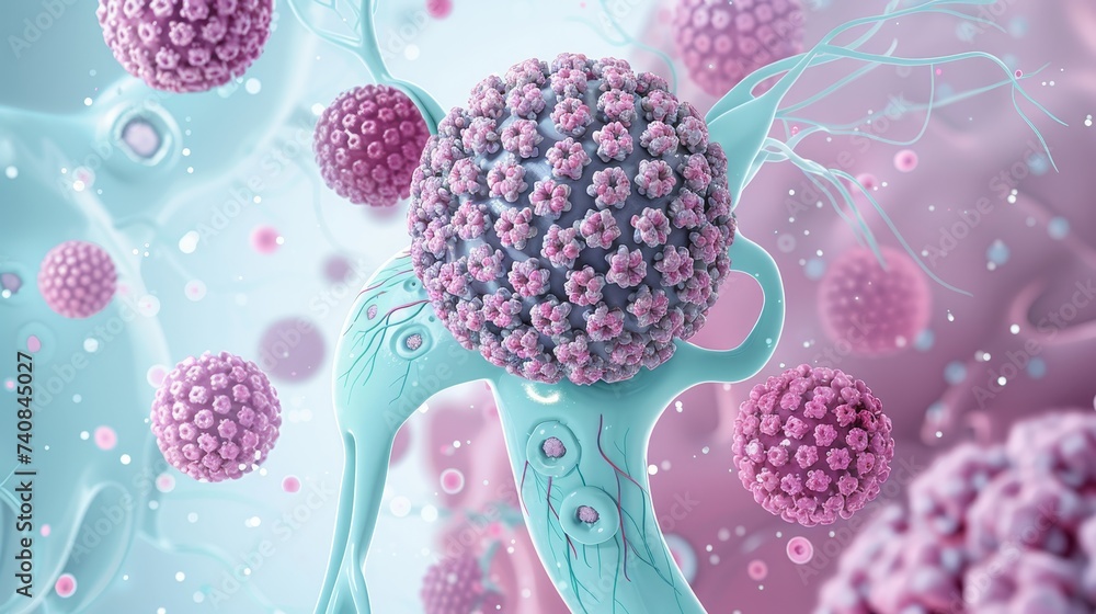 This digital artwork provides a detailed view of the Human ...