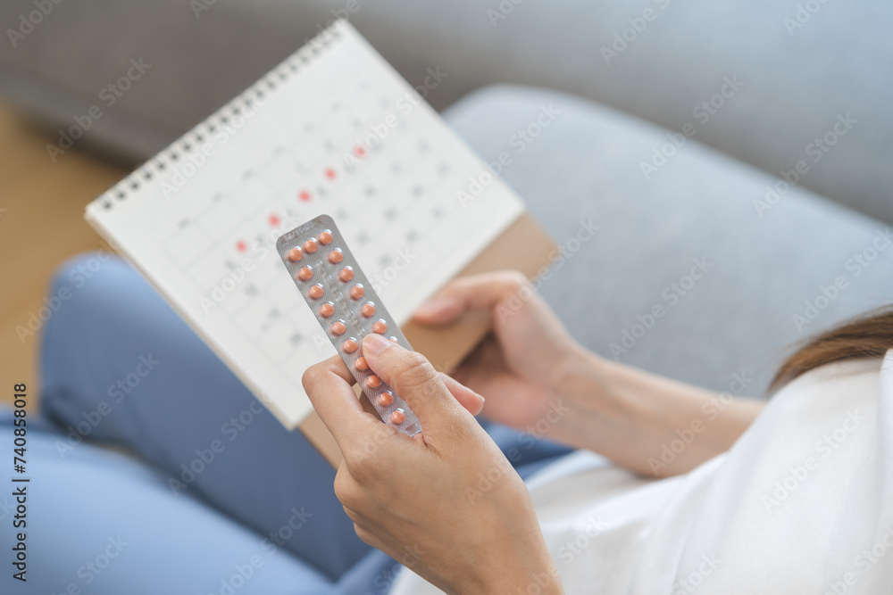 Contraception Menstruation And Pregnancy Concept Birth Control Pills