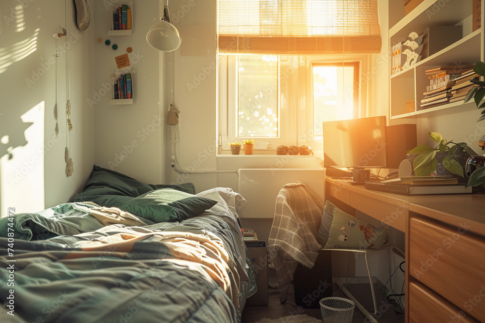 child's empty bedroom transforming into a college student's dorm room ...