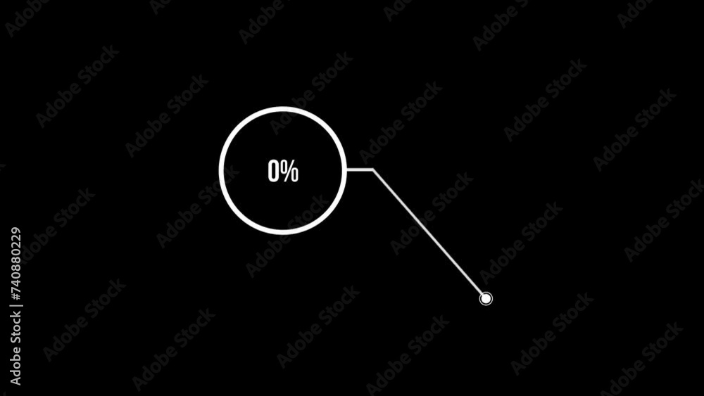 Vidéo Stock Zero percent Call out Pie Chart Animation. Zero percent ...