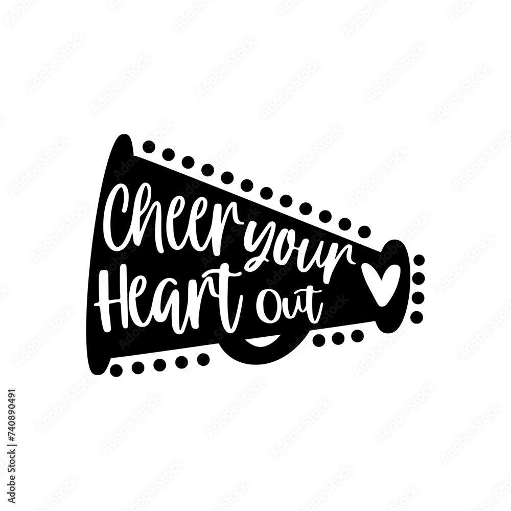 Cheer Your Heart Out Svg, Cheer Svg, Cheerleading Svg, Megaphone Svg ...