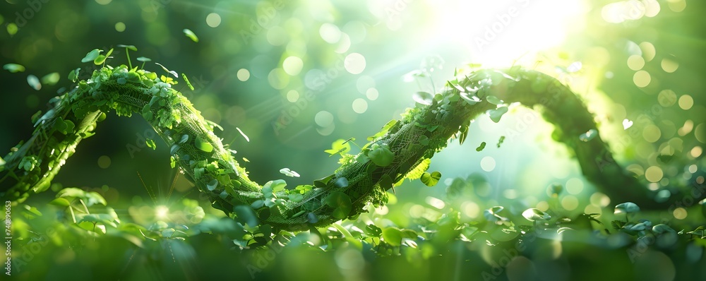 Energy sources intertwined in infinity symbol background D map of ...