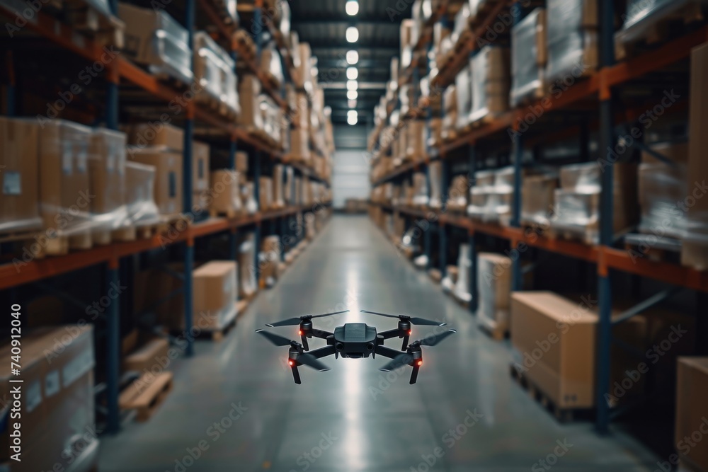 Smart package Drone Delivery large parcel. Box shipping smart ...